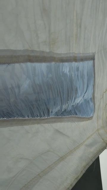 Паруса яхты после ремонта и усиления акрилом