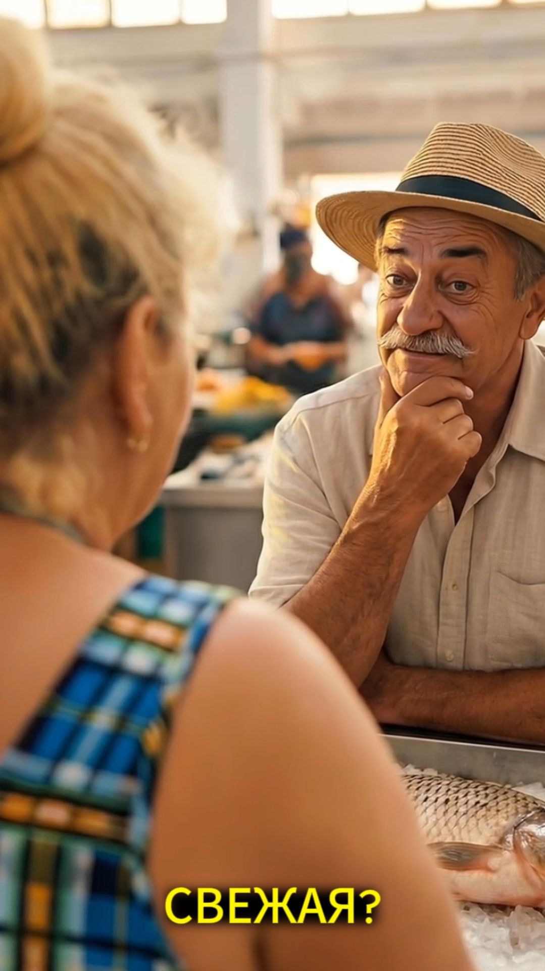 Гениальный продавец рыбы!