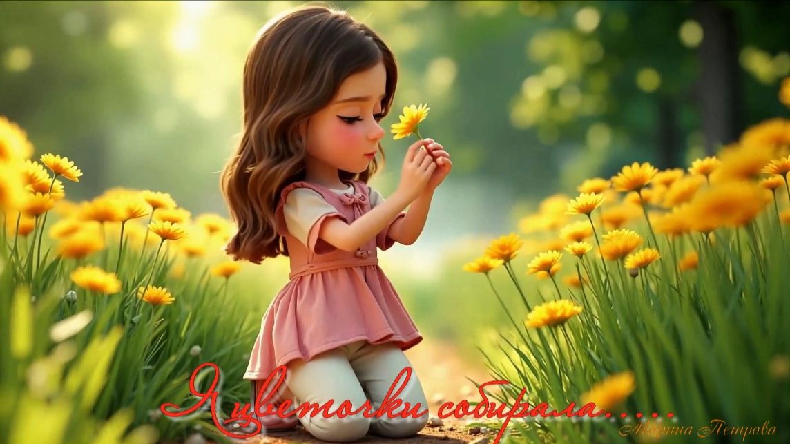 Я цветочки собирала....