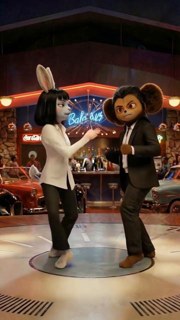 Танец зайки и Чебурашки