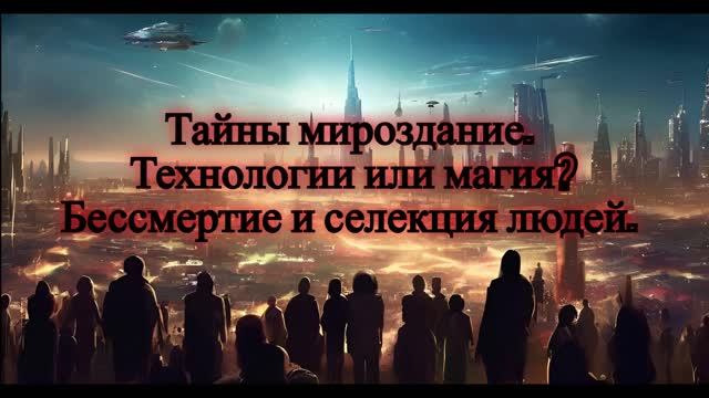 Тайны мироздания. Бессмертие. Селекция людей и других существ Кто нас создал? Магия или технология?