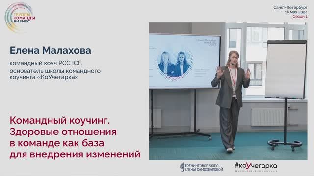 Елена Малахова. Командный коучинг. Здоровые отношения, как база для внедрения изменений в команде