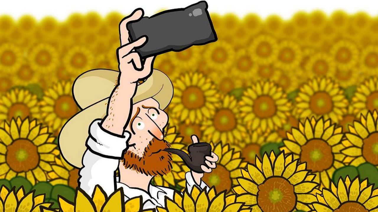 История жизни Ван Гога в забавных иллюстрациях художника Алирезы  Могхаддами