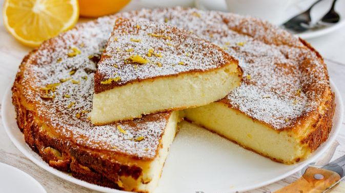 ТВОРОЖНО-МАННАЯ ЗАПЕКАНКА С ЛИМОНОМ