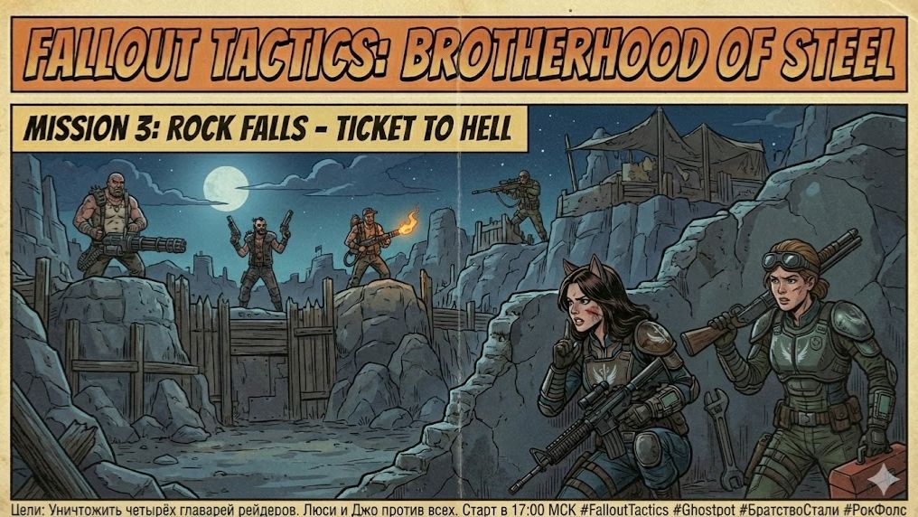 Fallout Tactics | Миссия 3: «Рок-Фолс. Билет в один конец»