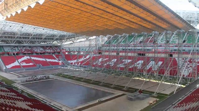 Возведение бассейна на стадионе (timelapse 2015)