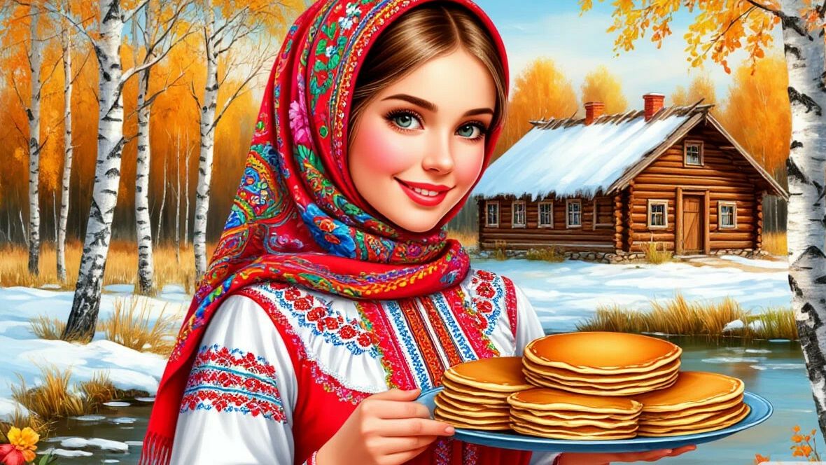 Масленица к нам пришла. Едим блины. Весну встречаем.