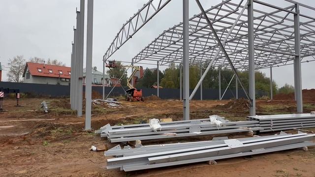 Возведение металокаркаса складского помещения 1440 м2, Чулково Московская область 27.09.2025