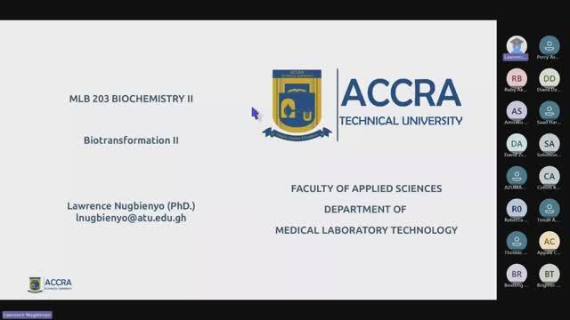 MLB 203 Biochemistry II (Part-Time): Pharmacodynamics