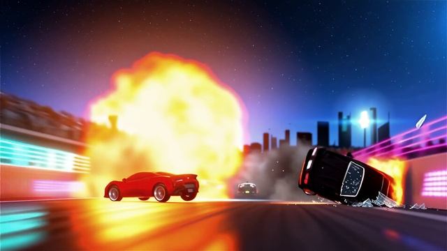 Экшен крутой аварии в игре BeamNG.drive в красочных тонах отличной графики #3 на трассе города