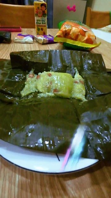 Как выглядит торт Чунг Bánh chưng #travel #vietnam #набайке