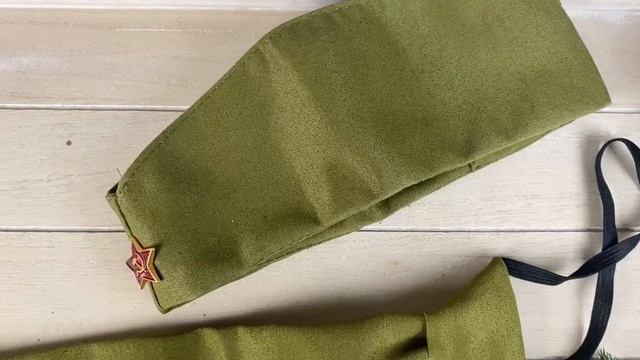 Карнавальный набор детский галстук и военная пилотка 48 см, 2831-бока