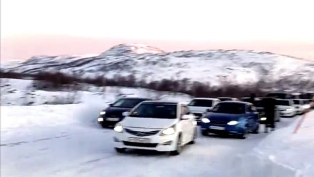 Многочисленные пробки в Мурманской области