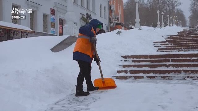 В Брянске на борьбу с метелью вышли десятки спецмашин