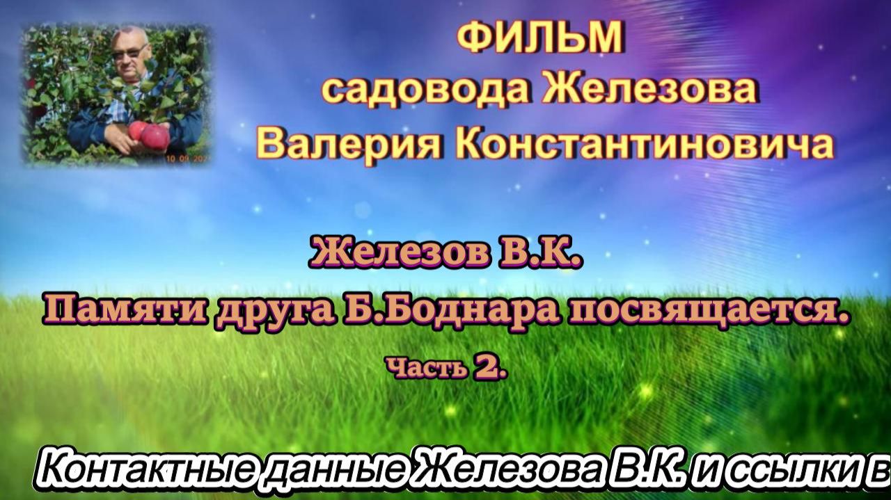 Железов В.К. Памяти друга Б.Боднара посвящается. Часть 2.