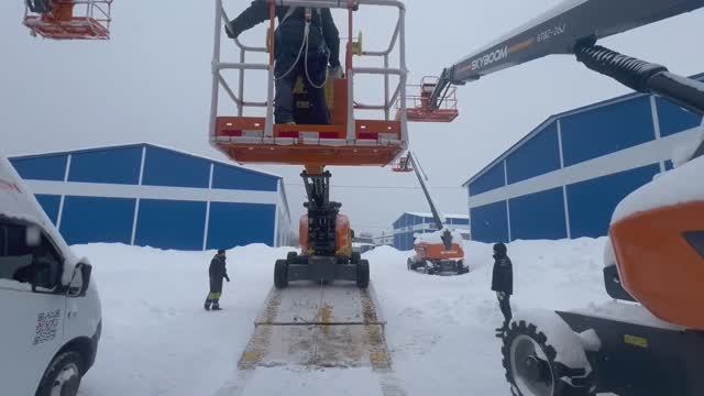 Очередная отгрузка — наш электрический коленчатый подъемник GTZZ-16EJ