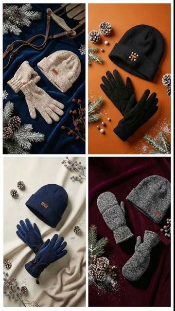 Зимние шапки, варежки, перчатки