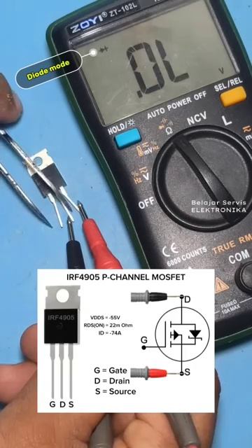 Быстрая проверка работоспособности транзистора.