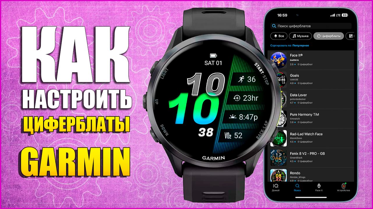 Настройка циферблатов Garmin | Как установить и настроить