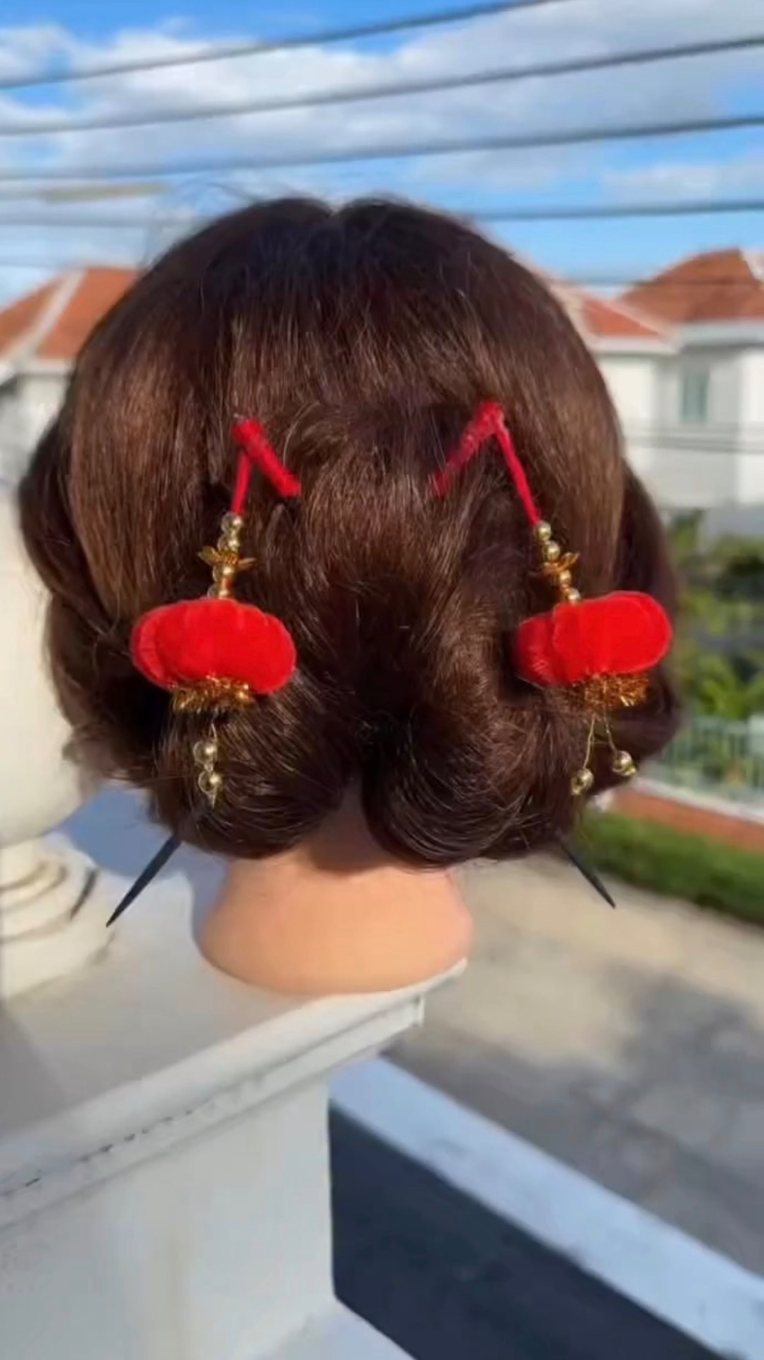 Заколка  в китайском стиле из пушистой проволоки 🪭🪭🪭