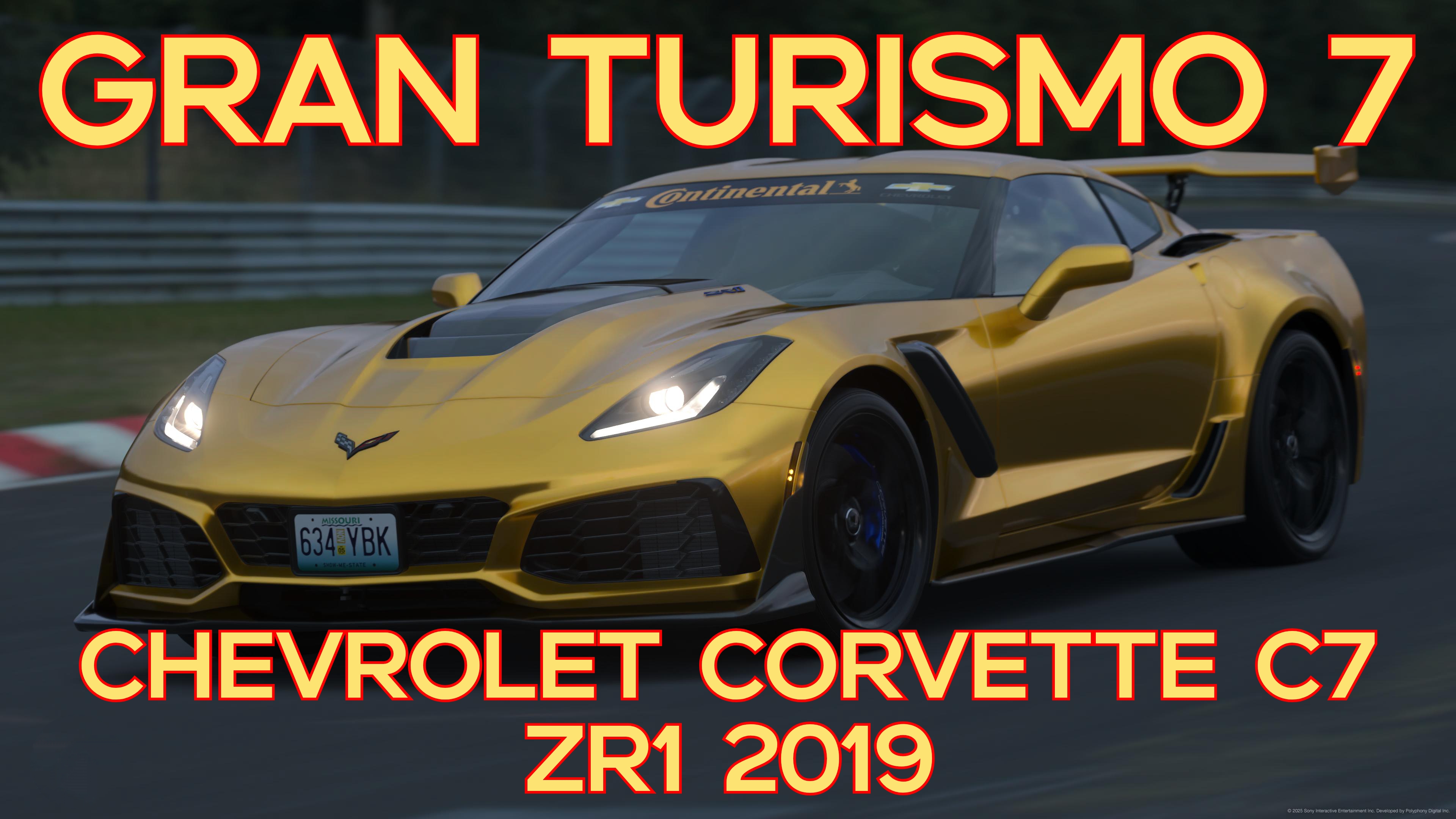 "Chevrolet Corvette C7 ZR1 2019: Мощь Америки в Gran Turismo 7"