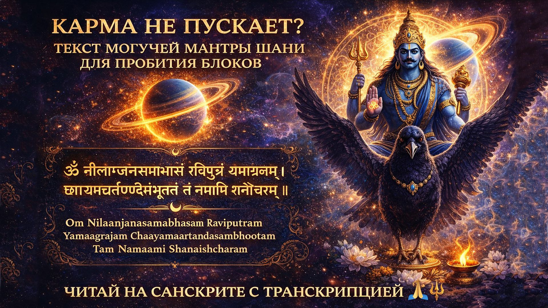 Мантра Шани: Как Пробить Кармические Блоки и Убрать Проблемы с Судьбой? Мгновенная Трансформация