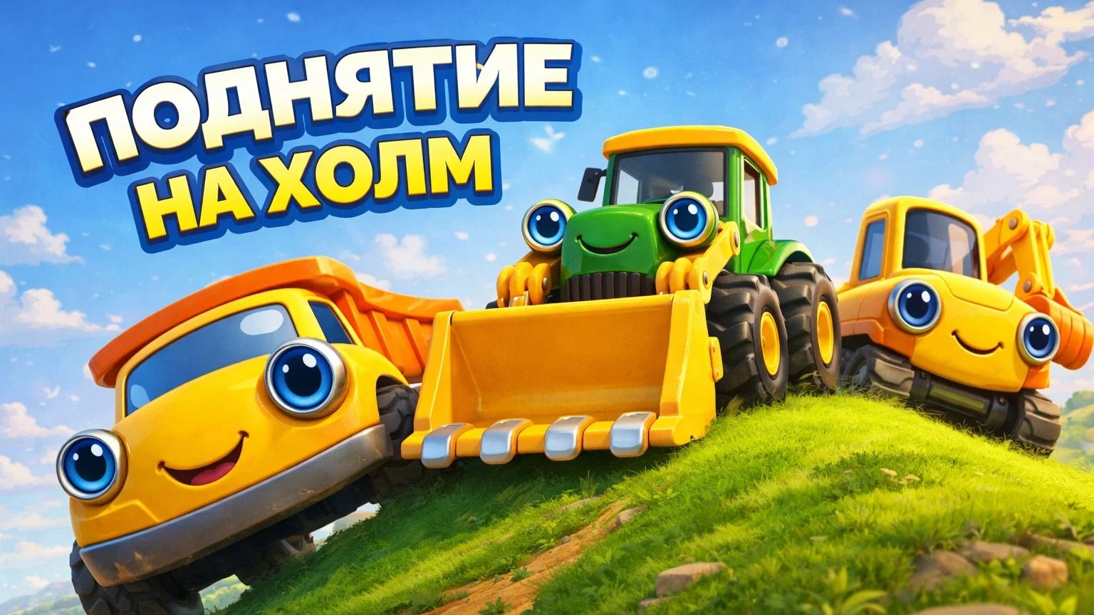 МУЛЬТИКИ ДЛЯ ДЕТЕЙ | ТРАКТОР САМОСВАЛ И ЭКСКАВАТОР | ПОДНЯТИЕ НА ХОЛМ