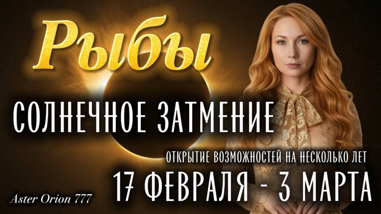 ♓️ РЫБЫ ❤️🔥СОЛНЕЧНОЕ ЗАТМЕНИЕ❤️🔥❗️17 ФЕВРАЛЯ - 3 МАРТА❗️ГЛОБАЛЬНЫЕ ПЕРЕУСТАНОВКИ ЖИЗНИ🎉