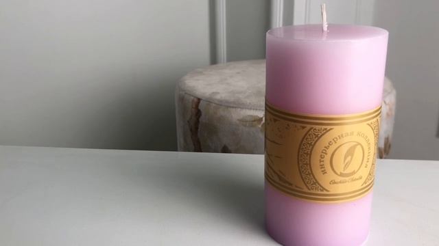 Свеча-столбик ЭТЕРНОС КЛАССИКО, светло-розовая, 15х8 см, 182229-2-свеча