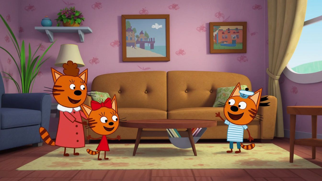 Три кота - Мамино платье и граффити / Веселые ТРИ КОТ