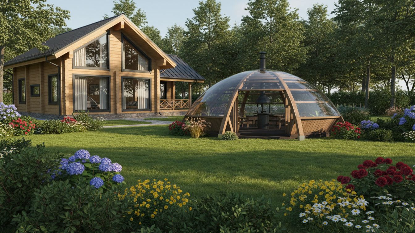 Беседка купольная - изготовить в Новосибирске#WoodWave