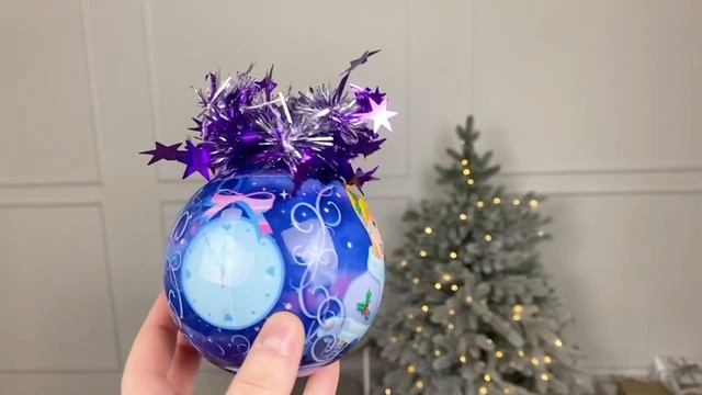 Шар ЗОЛУШКА с короной из мишуры, 95 мм, Ш95021