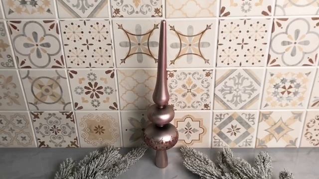 Ёлочная верхушка ИЗЯЩНЫЙ СТИЛЬ, нежно-розовая матовая, пластик, 30 см, CAN215050-2