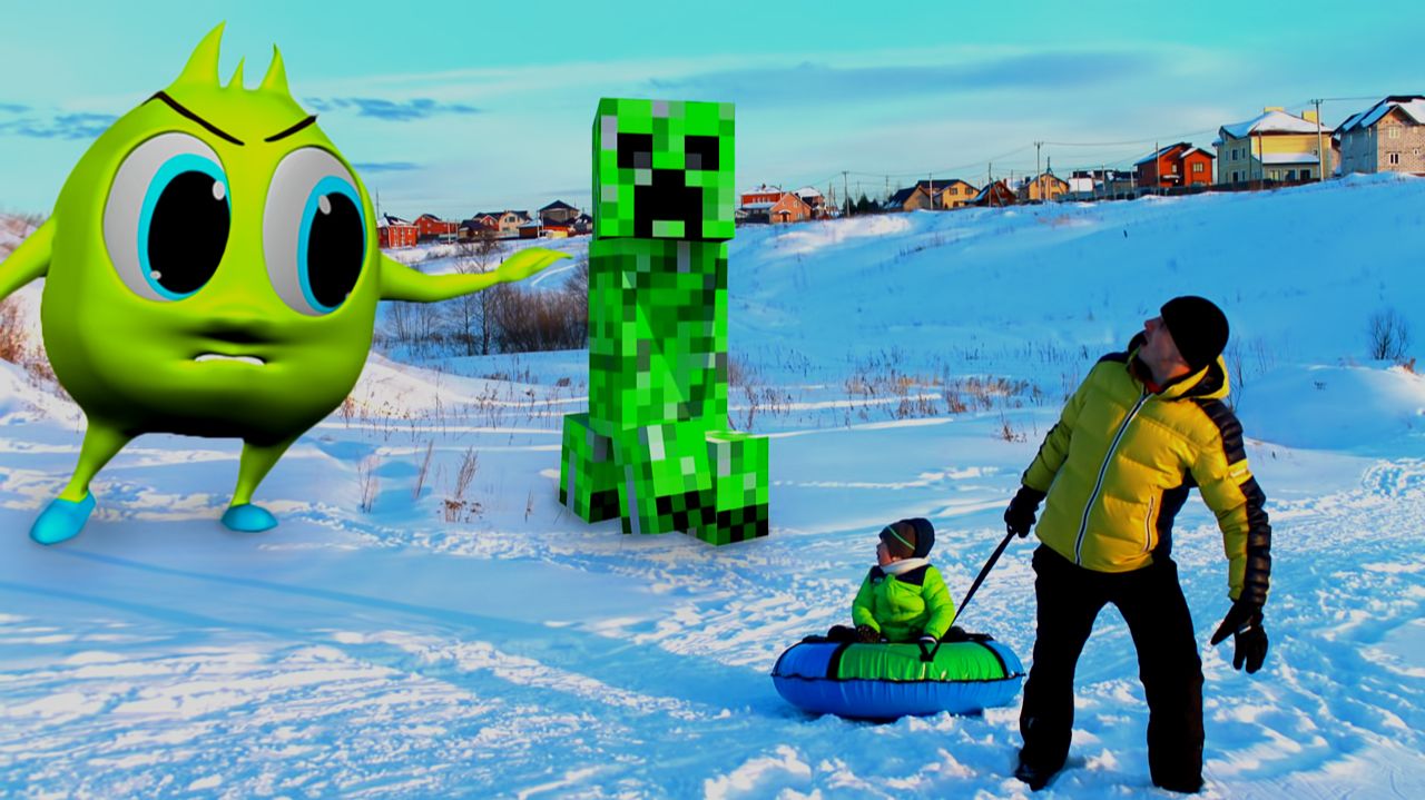 РОМА И ХЕЛПИК ПОПАЛИ В МАЙНКРАФТ И УБЕГАЮТ ОТ КРИПЕРА! МУЛЬТИК ПРО ХЕЛПИКА! РОМА И ХЕЛПИК 5 СЕРИЯ