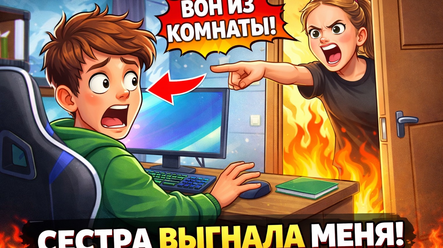СЕСТРА ВЫГНАЛА МЕНЯ ИЗ КОМНАТЫ😱