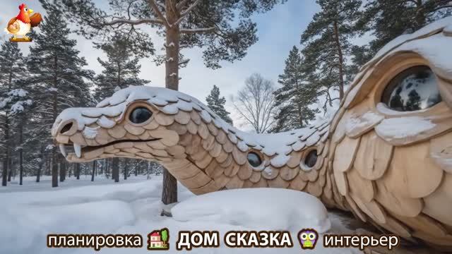 Сказочный дом мечты зимой – 3D идея для вдохновения с планировкой и интерьером 🏡🏚️🏠 вариант (38)
