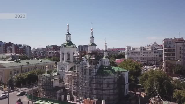 2018-2021 годы. Реставрация Спасской церкви в Тюмени.