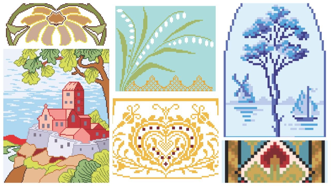 🕰️🧶 Старинные СХЕМЫ. Подборка №186. Art Nouveau для вязания и рукоделия. 🧶🕰️