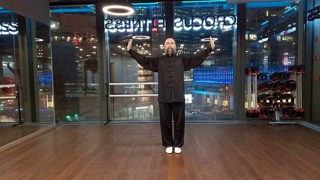 Цигун Ши Эр Фа Упражнение 10 Журавль парит в небесах