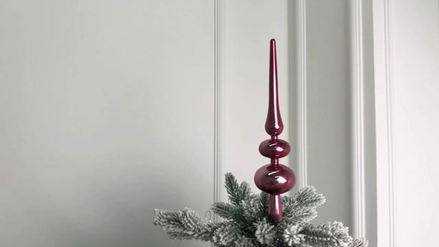 Ёлочная верхушка ИЗЯЩНЫЙ СТИЛЬ, розовый бархат глянцевый, пластик, 30 см, CAN215050-1