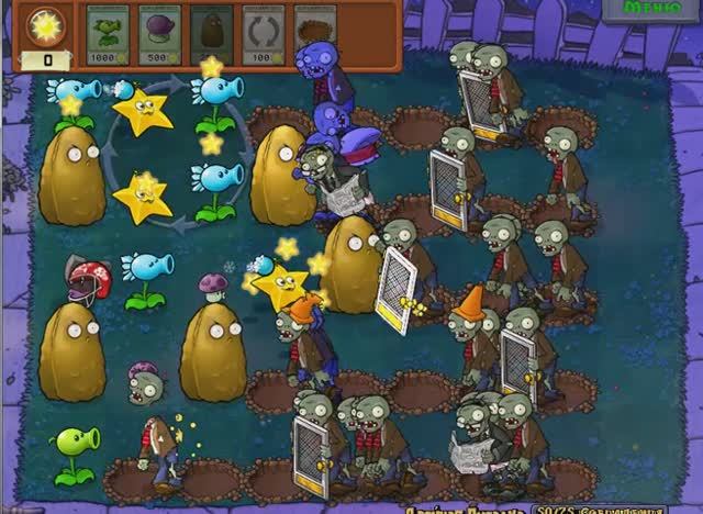 Зомби жадно пожирают растения.