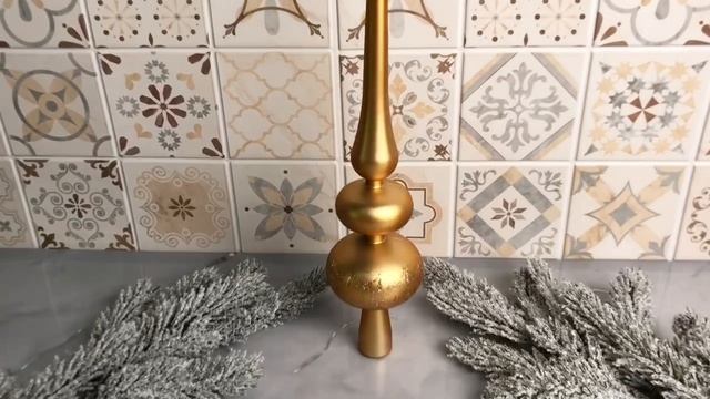 Ёлочная верхушка ИЗЯЩНЫЙ СТИЛЬ, миндальная матовая, пластик, 30 см, CAN215040-3