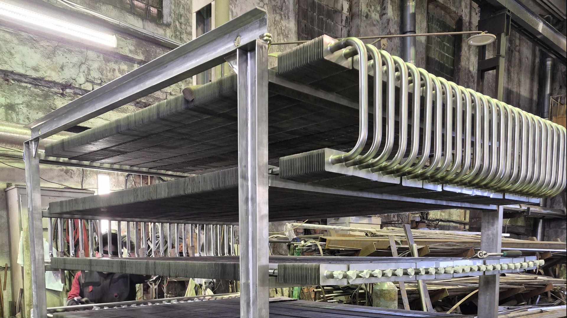 Изготовление теплообменика из нерж.стали для 100% кислорода