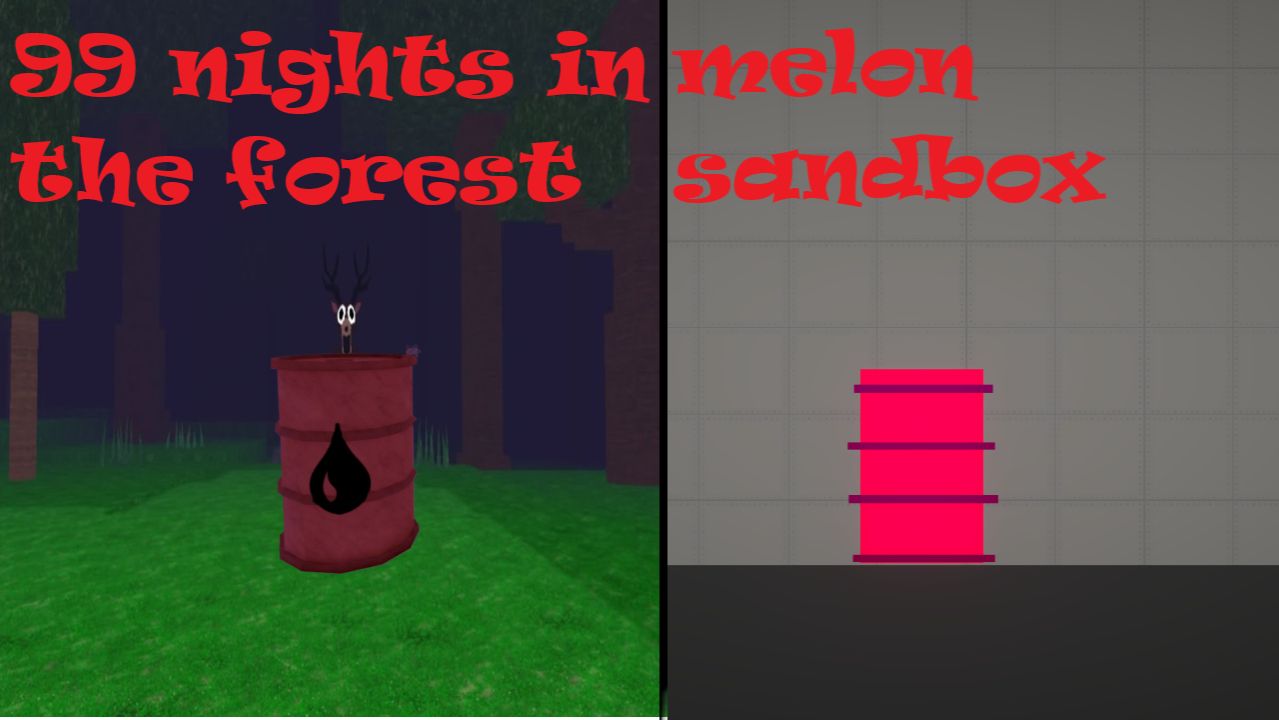 КАК ДЕЛАТЬ НЕФТЯНУЮ  БОЧКУ ИЗ 99 НОЧЕЙ В ЛЕСУ | MELON SANDBOX #Goobel roblox