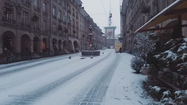 Снегопад в Берне, Швейцария. Прогулки по Старому городу зимой ❄️☃️