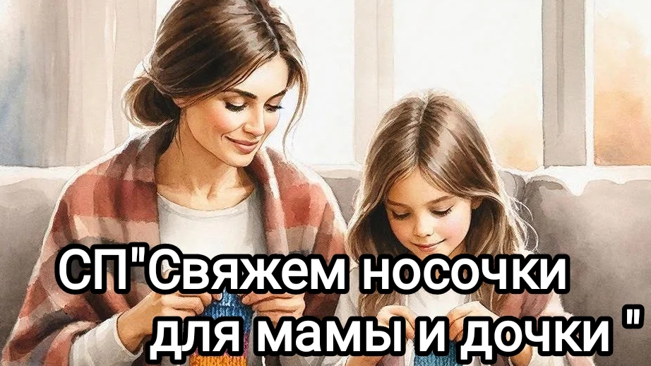 СП"Свяжем носочки для мамы и дочки. Сезон-3. "Отчëт 1.