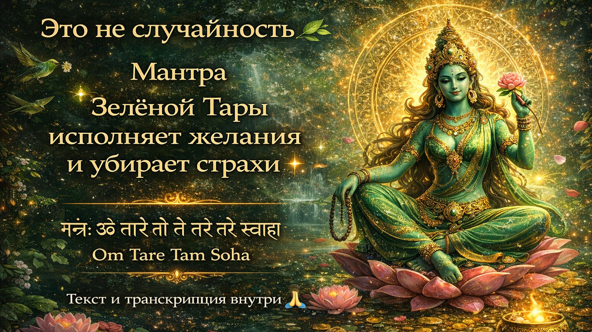 Мантра Зеленой Тары: Исполняет Желания и Творит Чудеса за Минуты? Убирает Страхи и Блоки ✨💚🙏