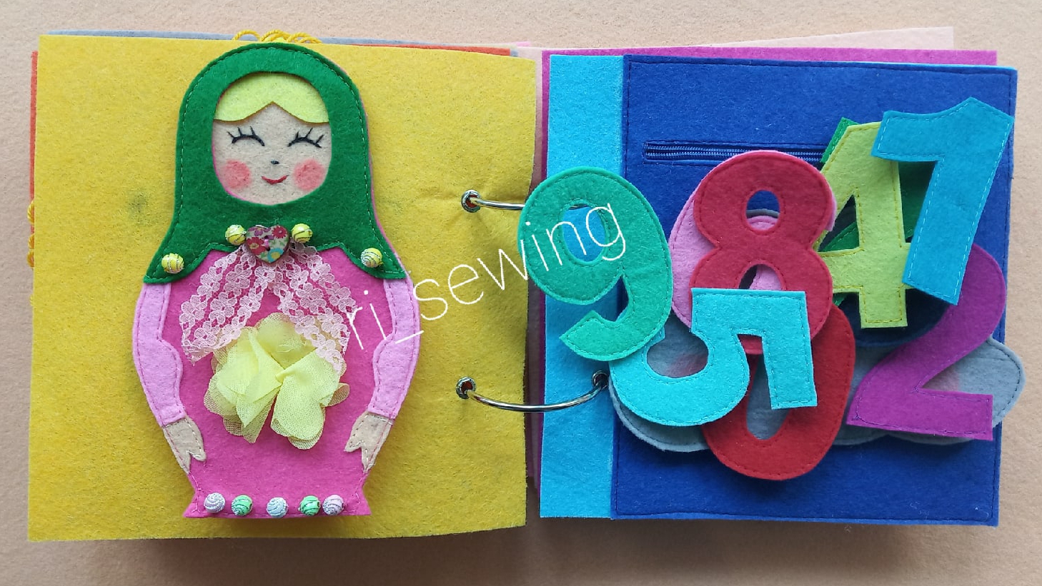 Развивающая книга из фетра