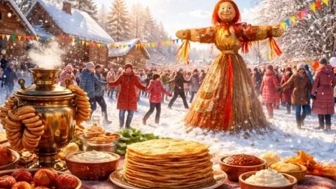 Проводы Масленицы. Прощёное воскресенье. Самая лучшая музыкальная открытка.