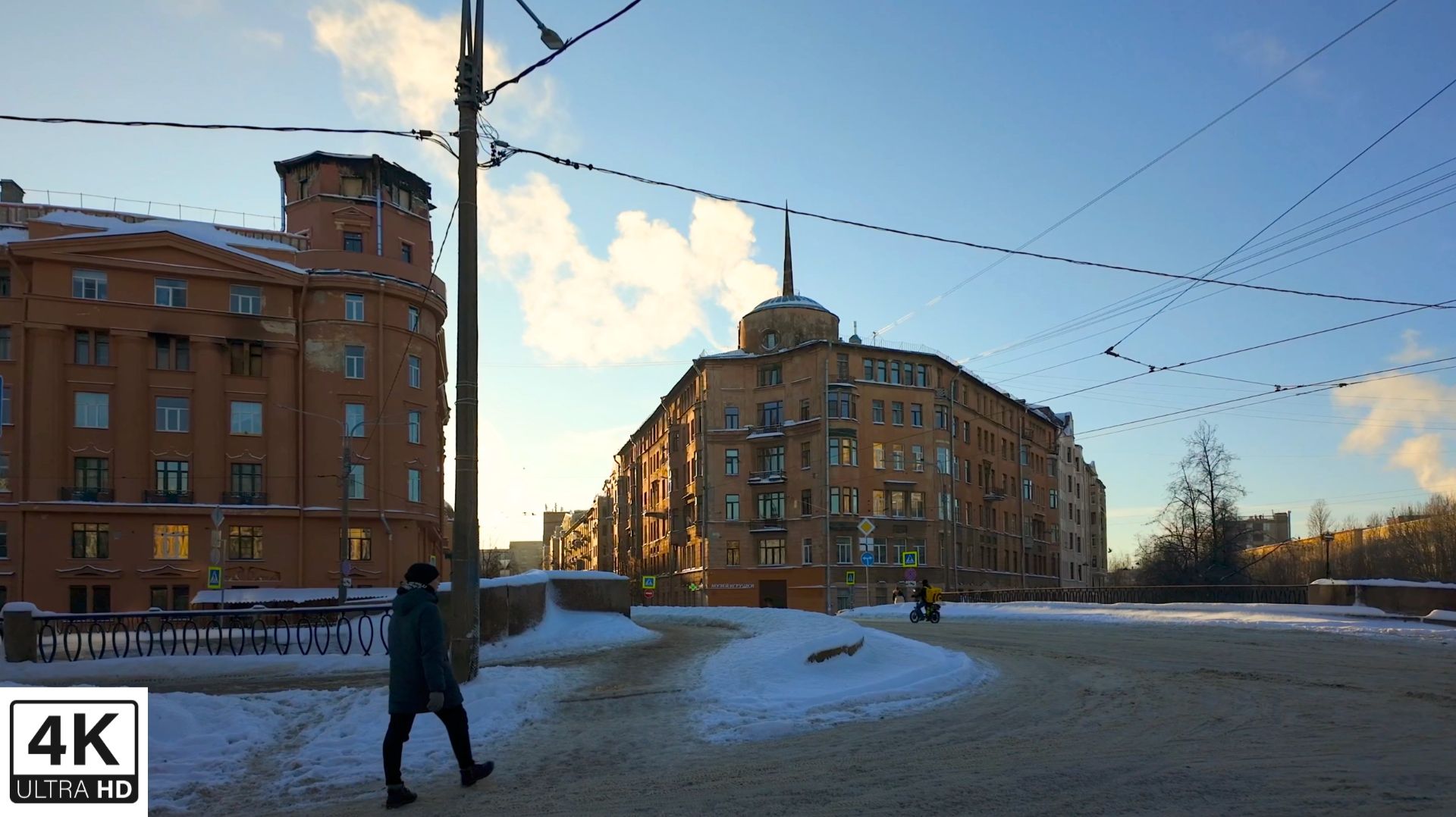 Прогулка по заснеженной, нетуристической Петроградской стороне САНКТ-ПЕТЕРБУРГА.
